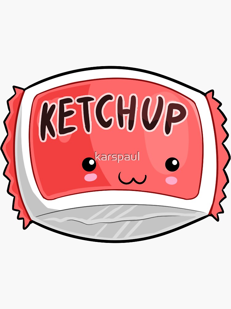 "Ketchup Packet Kawaii" Sticker for Sale by karspaul | Redbubble