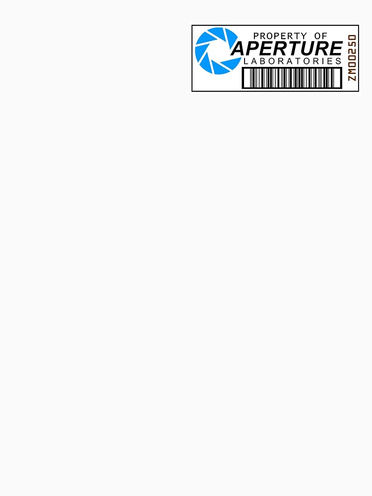 "Aperture science barcode" T-shirt for Sale by BasicSeres | Redbubble ...