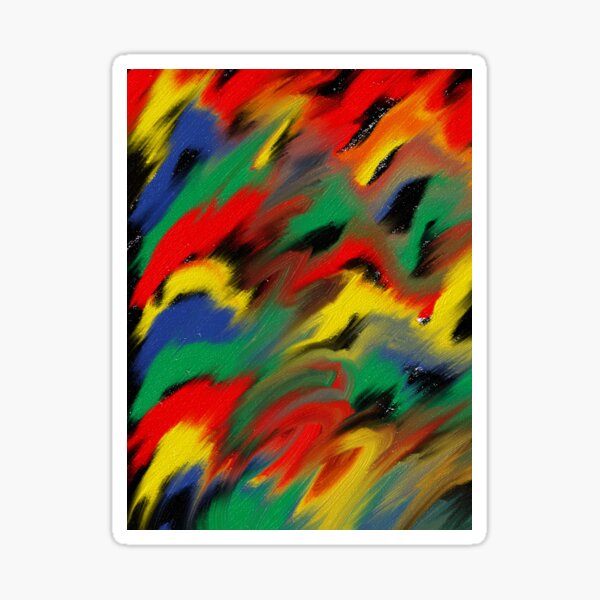 "Primaries on black" Sticker by damelibellule | Redbubble