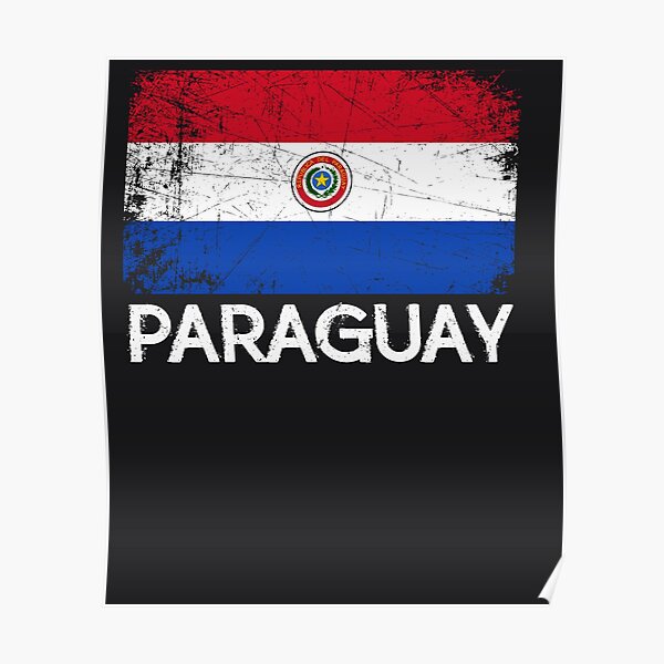 "Paraguayan Flag Design | Vintage Made In Paraguay Gift" Poster for ...