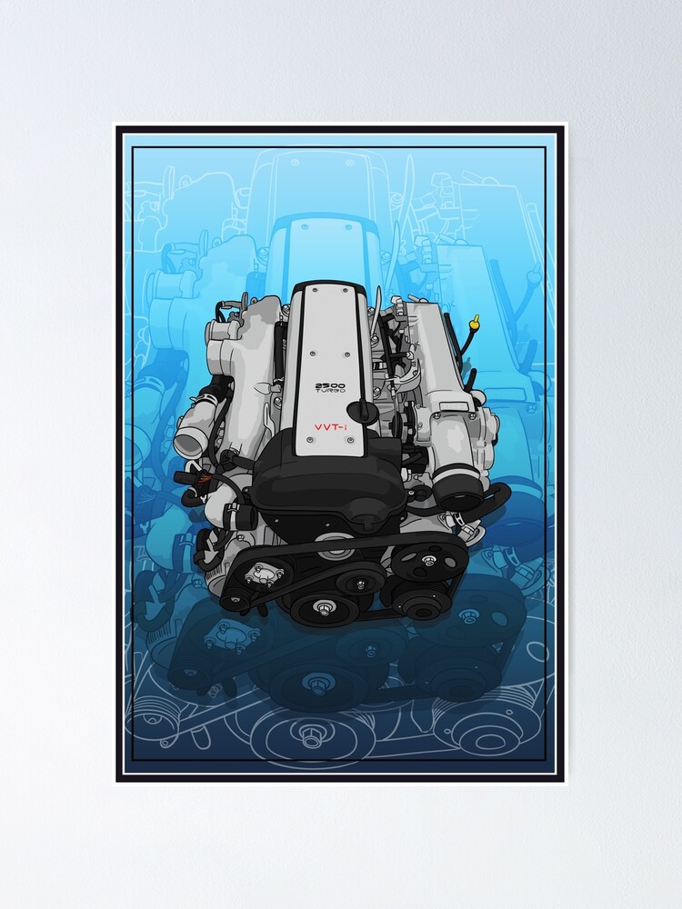 "1JZ Engine with background" Poster for Sale by ArtyMotive | Redbubble