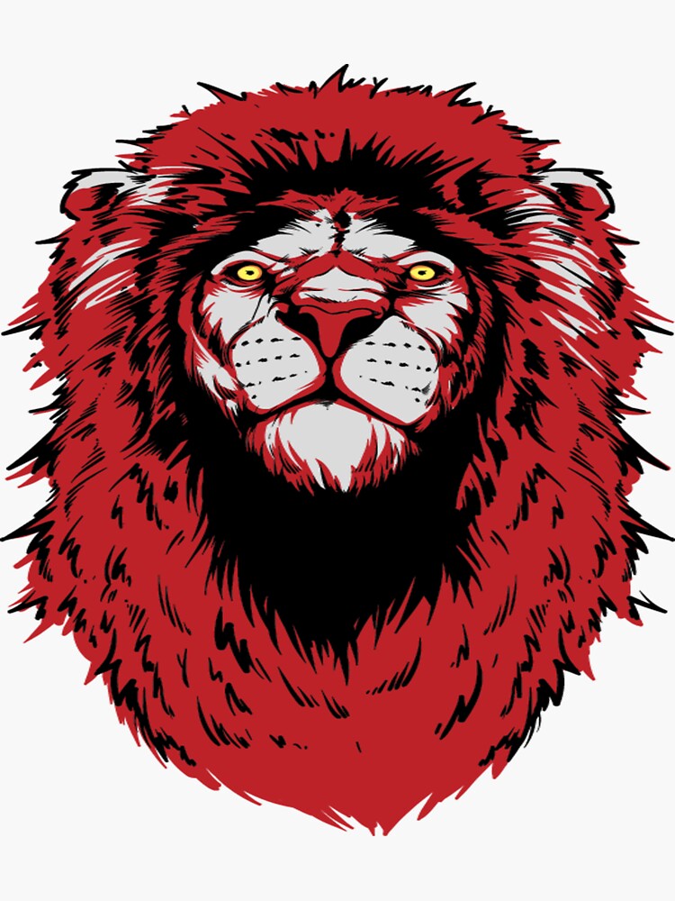 "Red Lion" Sticker for Sale by evitzius | Redbubble