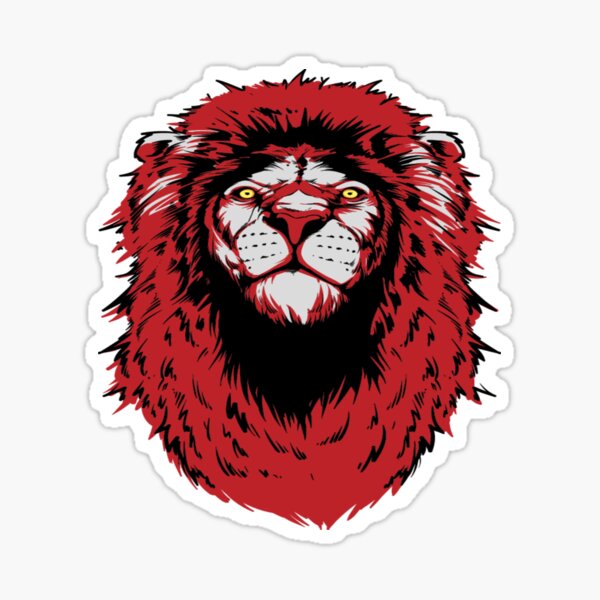 "Red Lion" Sticker for Sale by evitzius | Redbubble