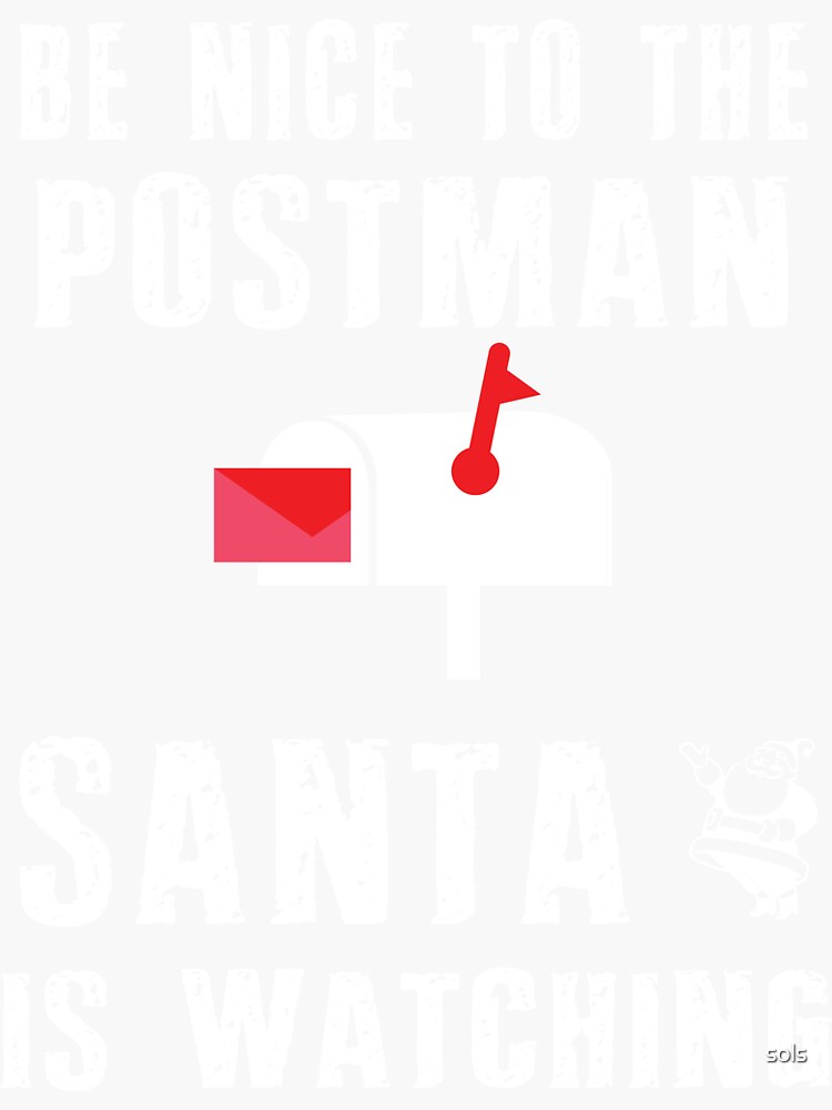 "Funny Postman Christmas Gift Be Nice to the Postman Santa is Watching ...