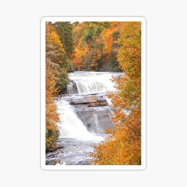 "Waterfall and Vibrant Fall Foliage" Sticker by SouthernDepart | Redbubble