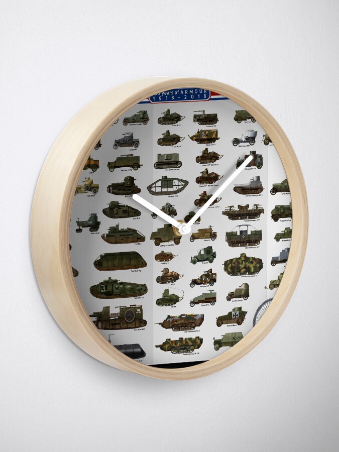 "WW1 centennial - Tanks and Armored Vehicles" Clock for Sale by ...