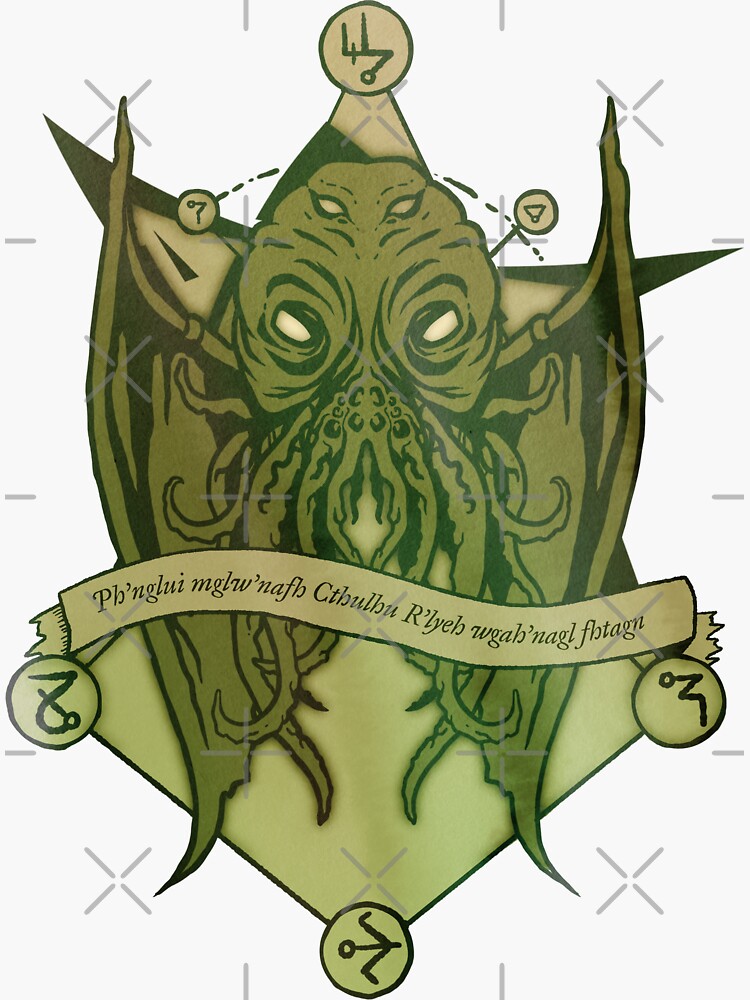 Pegatina «Color Cthulhu - diseño de lovecraft» de zachholmbergart ...