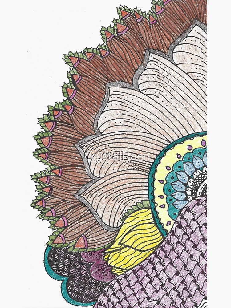 "Floral Doodle" Sticker for Sale by CrystalRaen | Redbubble