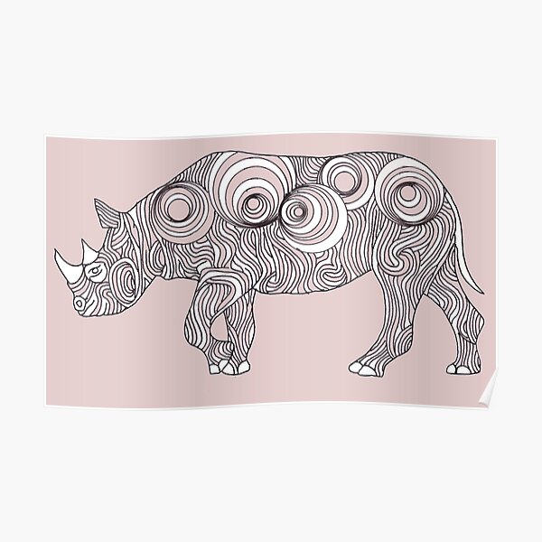 "Black Rhino " Poster by Surrealist1 | Redbubble