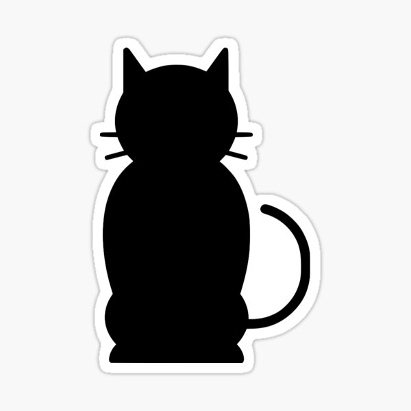 Black Cat Sticker \u2013 Cartoon Black Cat Sticker Card Making ...