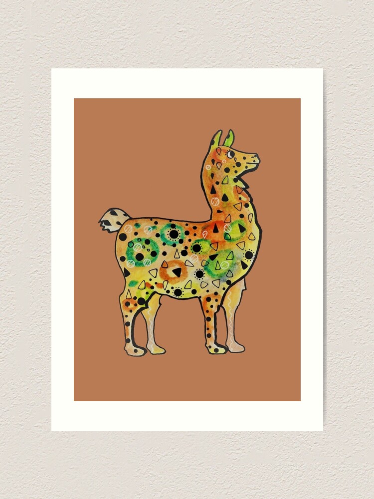 "lama" Art Print by Anowi | Redbubble