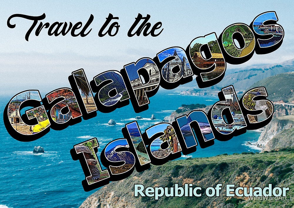 "Travel to the Galapagos Islands Postcard" by WindWardArt | Redbubble
