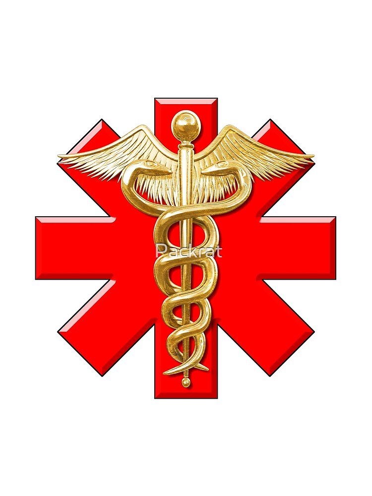 "Gold Caduceus And Medical Cross" Canvas Print for Sale by Packrat ...