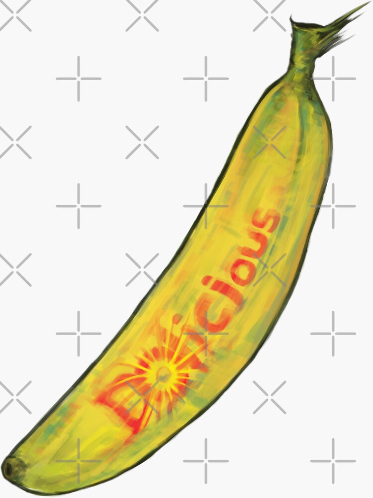 "Dolicious Banana Art" Sticker for Sale by kikoeart | Redbubble
