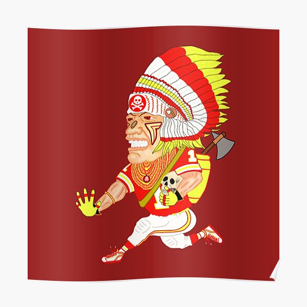 "BIG CHIEF RED" Poster for Sale by DRAWGENIUS | Redbubble