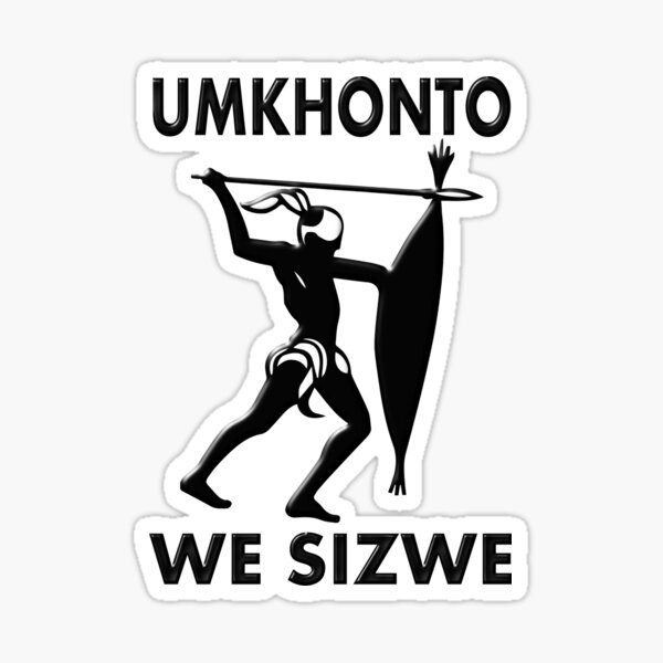 Pegatina for Sale con la obra «Umkhonto We Sizwe - Lanza de la nación ...