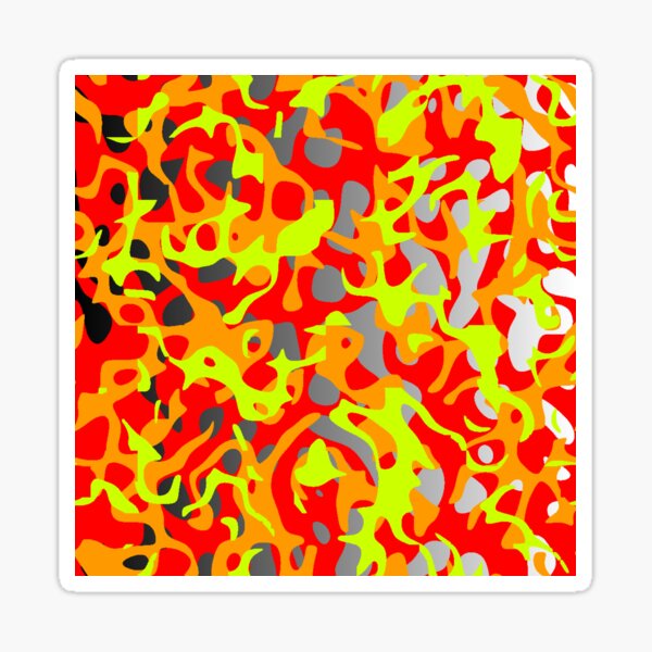 "Firewalker's Camouflage" Sticker for Sale by DavidFeldman | Redbubble