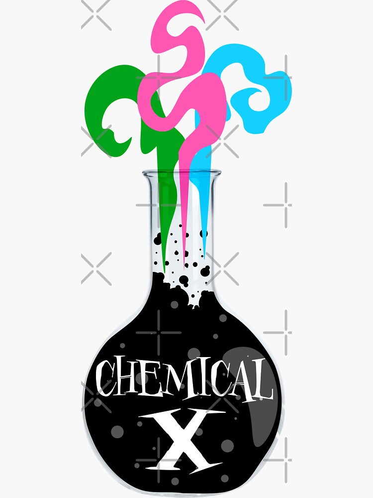 "Chemical X Beaker" Sticker for Sale by smolbutdedly | Redbubble