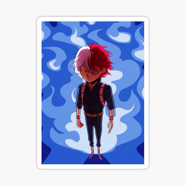 "Blue Fire Todoroki" Sticker for Sale by suntails | Redbubble
