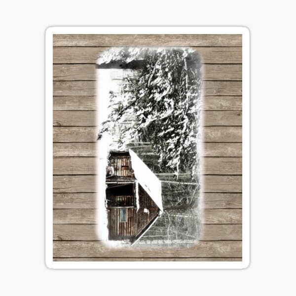 "Cabin in Canadian woods with wood framing" Sticker for Sale by ...