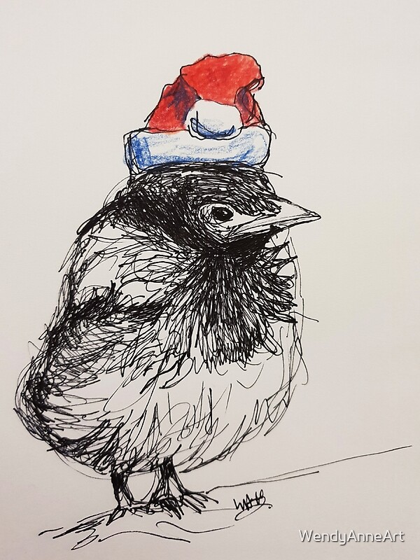 "Christmas Magpie" by WendyAnneArt | Redbubble