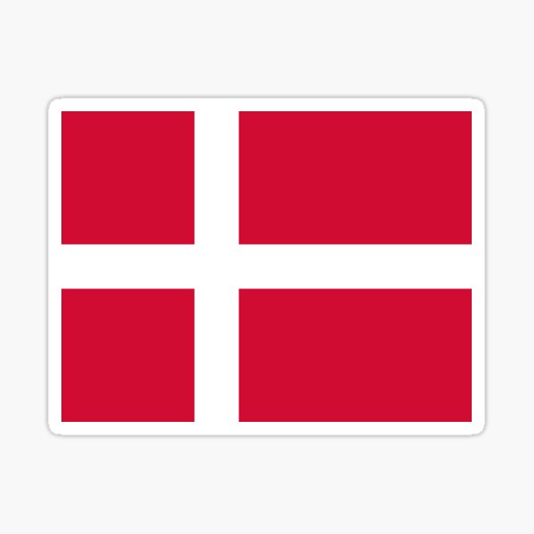 "Flag of Denmark" Sticker by MrsFlags | Redbubble