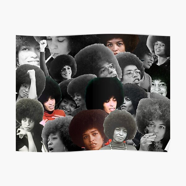 "Angela Davis Collage" Poster for Sale by DabblerCreative | Redbubble