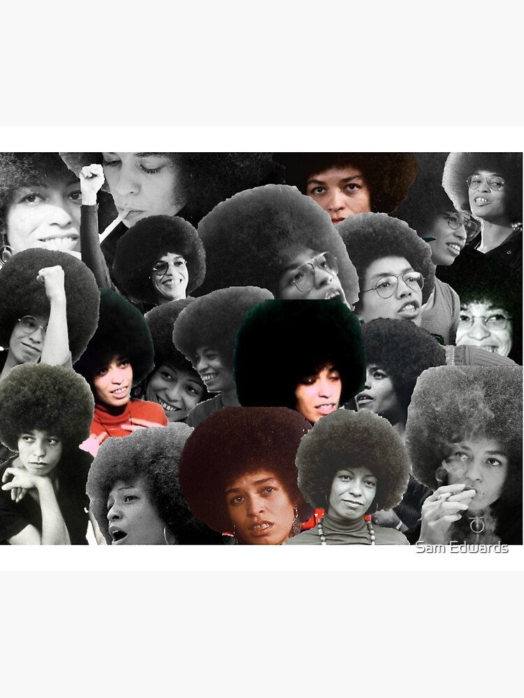"Angela Davis Collage" Tapestry for Sale by DabblerCreative | Redbubble