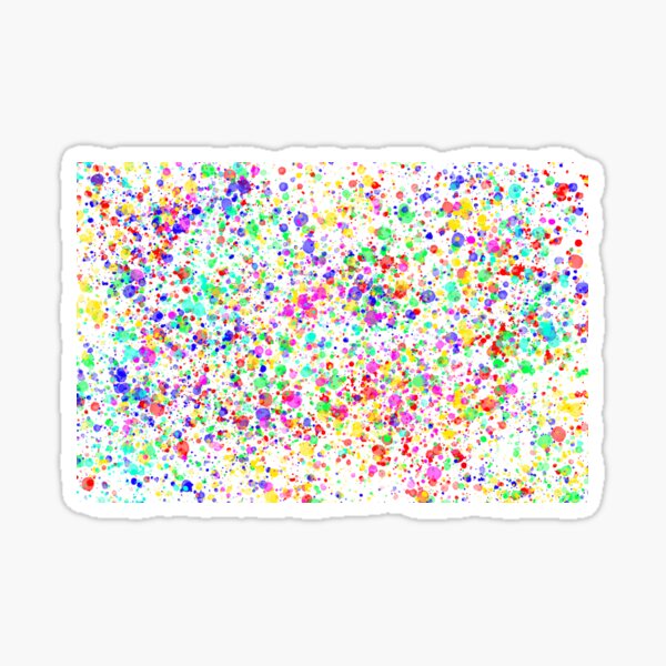 "Abstract multi coloured paint splatter effect " Sticker for Sale by ...