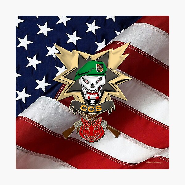 "Command and Control South - MACV-SOG CCS Patch over American Flag ...