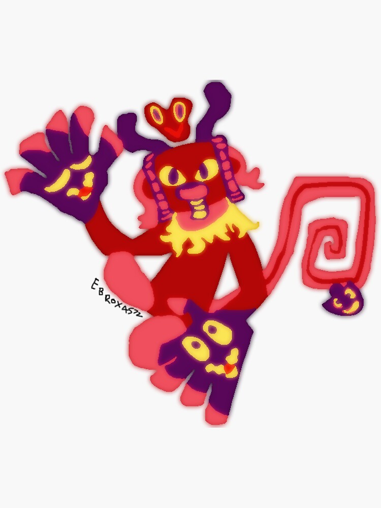 "The aztec rave monkey (yume nikki)" Sticker for Sale by ebroxas72 ...