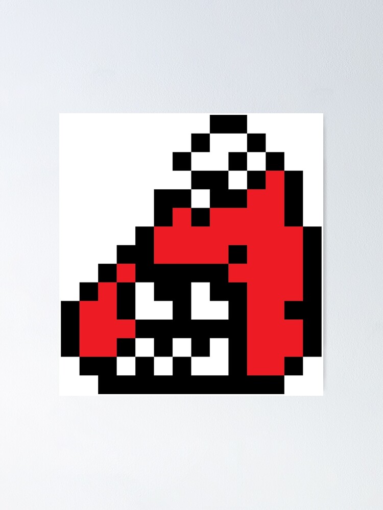 "Firefin White 8-Bit FishFry" Poster for Sale by arizone | Redbubble