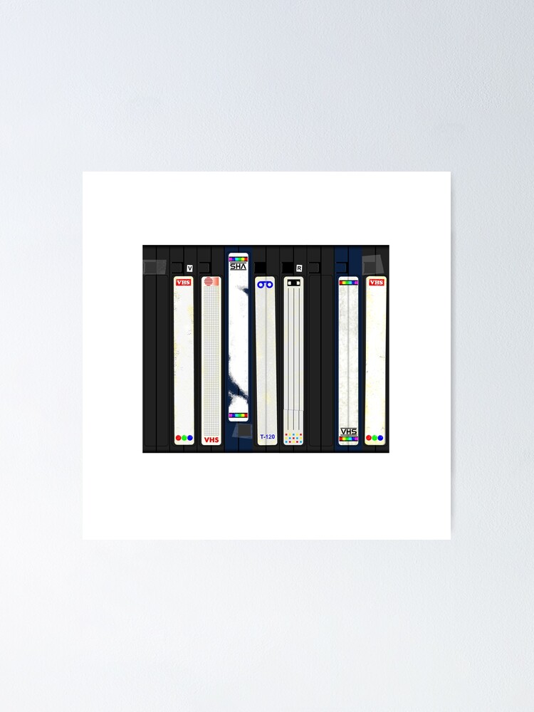 "VHS Stack (vertical)" Poster for Sale by GloopTrekker | Redbubble