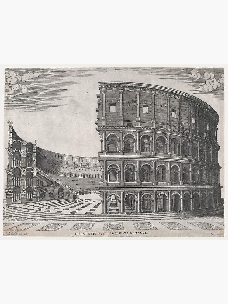 Vintage Diagram Of The Roman Colosseum (1581) Premium Matte Vertical ...