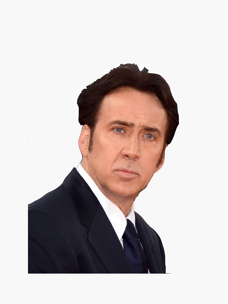 "nicolas cage" Sticker for Sale by kennburger | Redbubble