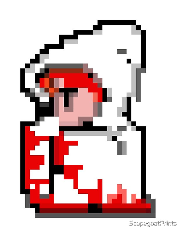 "Retro 8-bit Cleric - white mage" by ScapegoatPrints | Redbubble