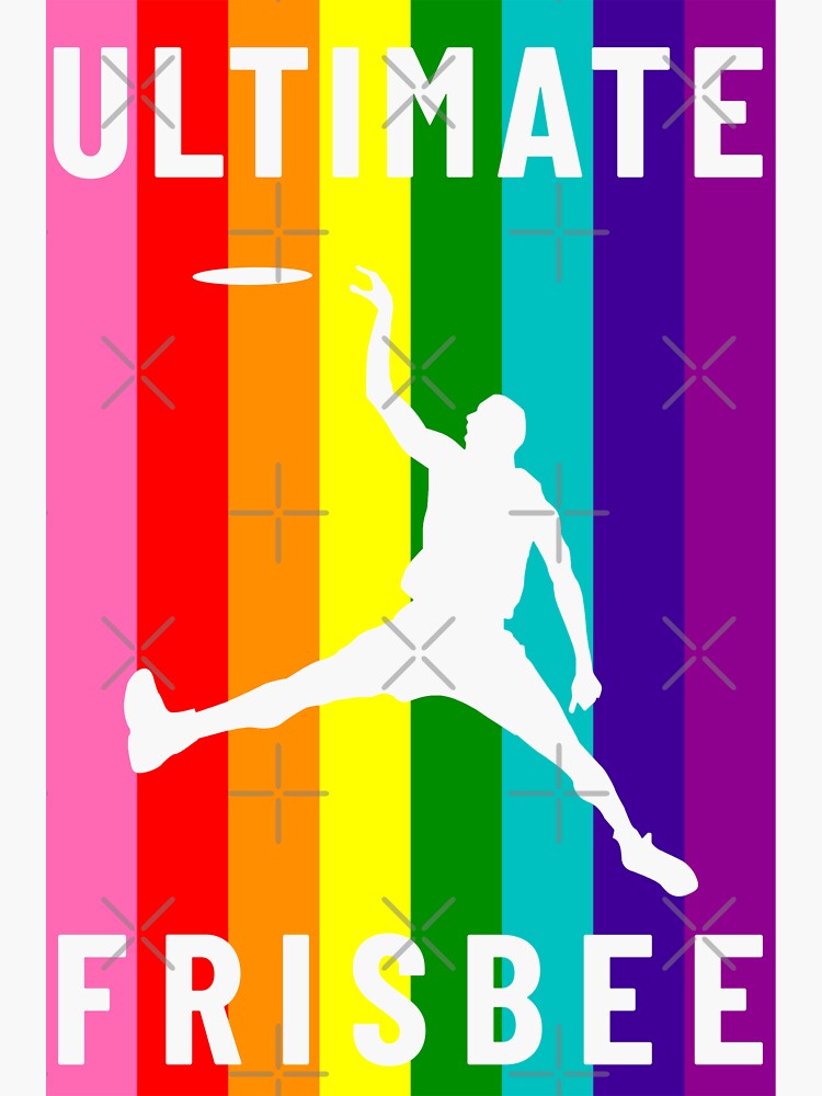 "Ultimate Frisbee Rainbow Flag" Sticker by hadicazvysavaca | Redbubble