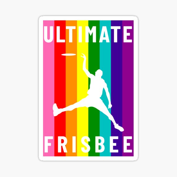 "Ultimate Frisbee Rainbow Flag" Sticker by hadicazvysavaca | Redbubble