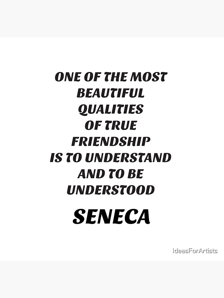 "TRUE FRIENDSHIP - SENECA stoic quote" Sticker by IdeasForArtists ...