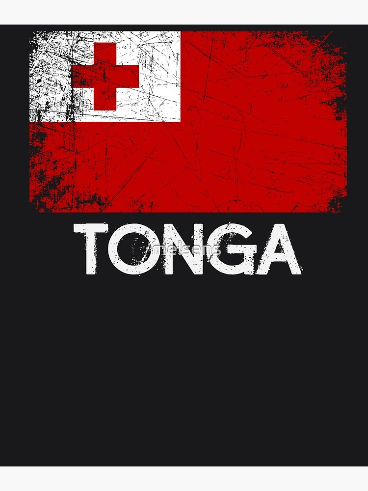 "Tongan Flag Design | Vintage Made In Tonga Gift" Poster for Sale by ...