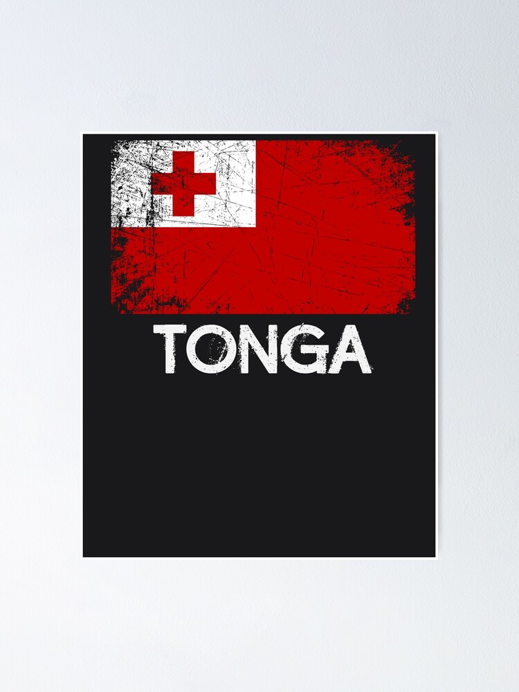"Tongan Flag Design | Vintage Made In Tonga Gift" Poster for Sale by ...