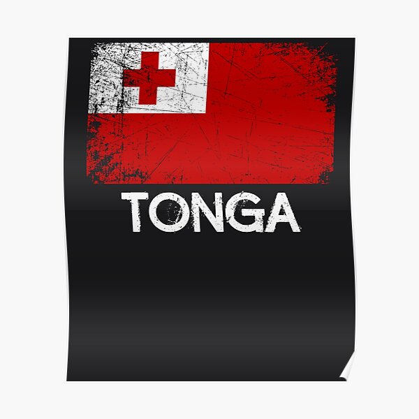 "Tongan Flag Design | Vintage Made In Tonga Gift" Poster for Sale by ...