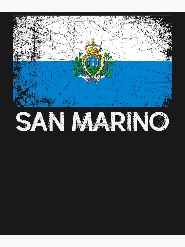 "Sammarinese Flag Design | Vintage Made In San Marino Gift" Canvas ...