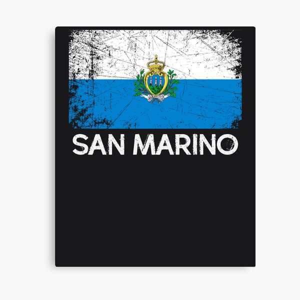 "Sammarinese Flag Design | Vintage Made In San Marino Gift" Canvas ...