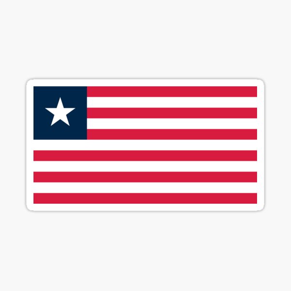 "Flag of Liberia" Sticker for Sale by MrsFlags | Redbubble