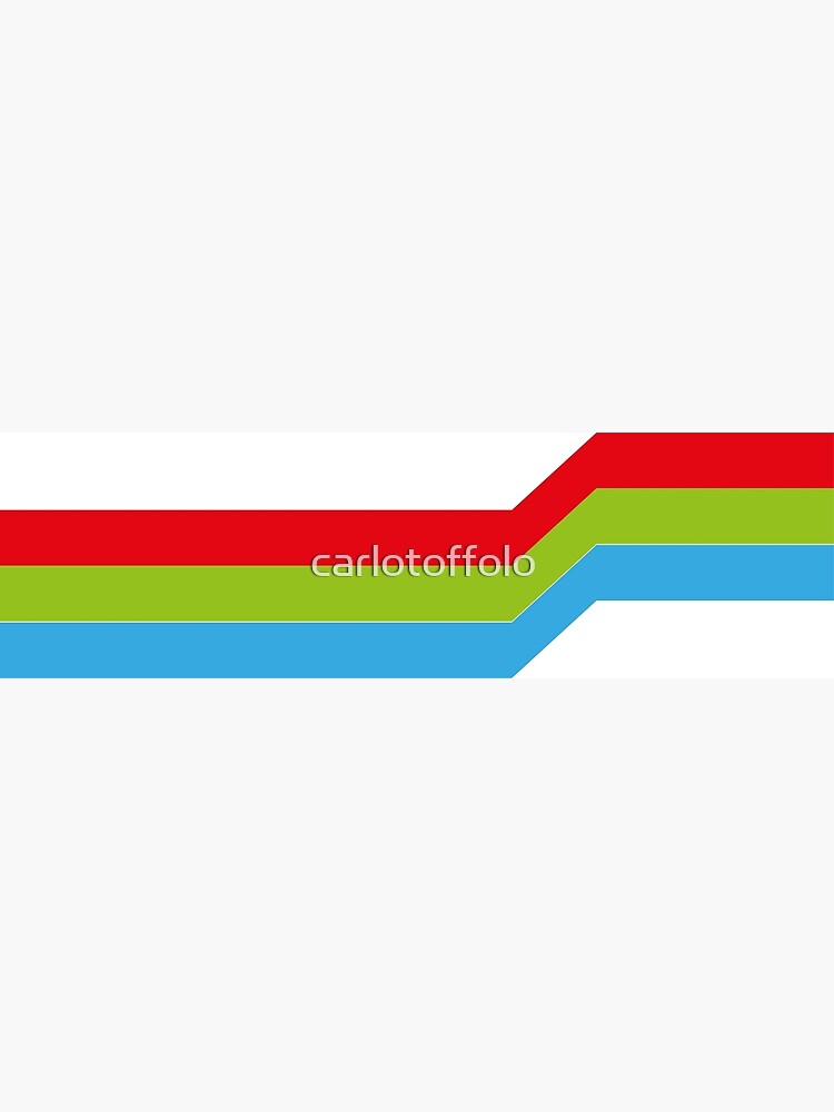 Póster «Imagen abstracta con tres líneas de colores sobre fondo blanco ...