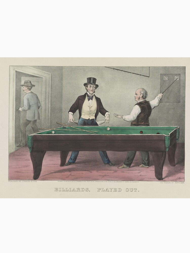 "Vintage Billiards Game Illustration (1874)" T-shirt by BravuraMedia ...