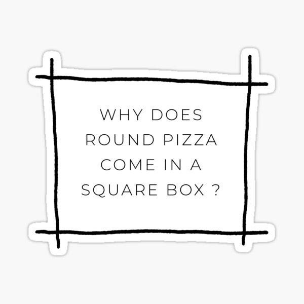 "Shape Of A Pizza Box" Sticker for Sale by FairytaleFarmer | Redbubble
