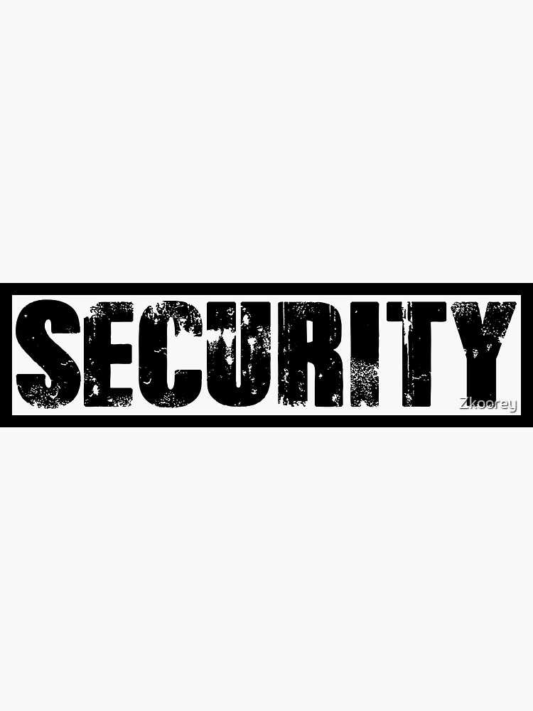 "Security Shirts Event Safety Officer Bouncer Guard " Sticker for Sale ...