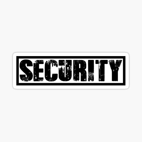 "Security Shirts Event Safety Officer Bouncer Guard " Sticker for Sale ...